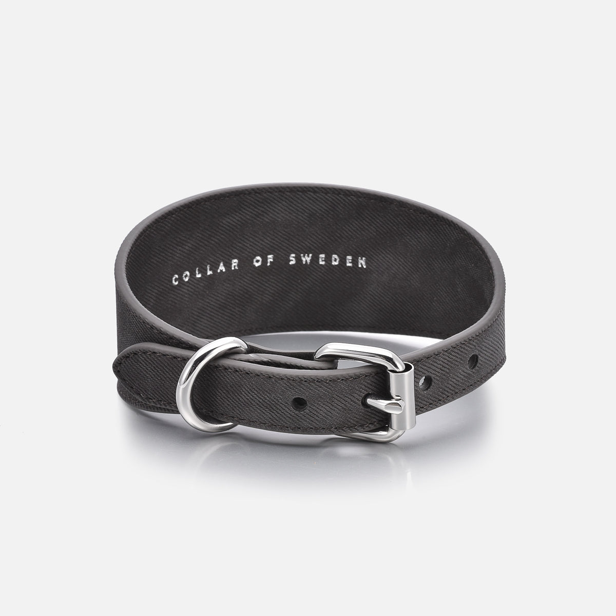 Modern Black Denim Dog Collar Wide | Collar of Sweden