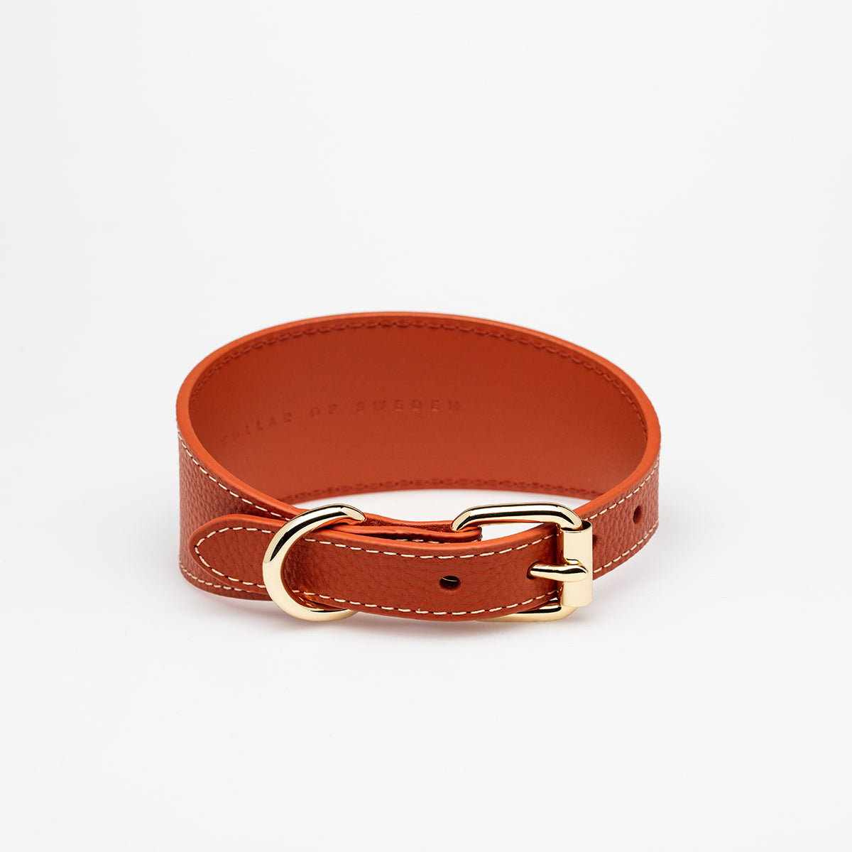 Timeless Cognac Dog Collar Wide | Collar of Sweden