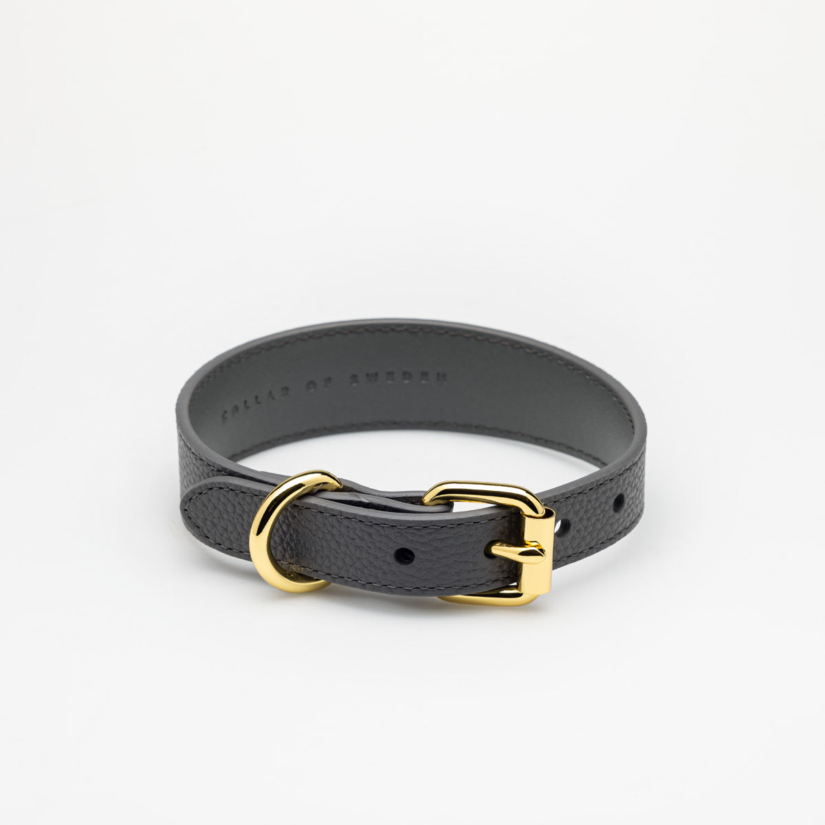 Stylish Dark Grey Dog Collar Thin | Collar of Sweden
